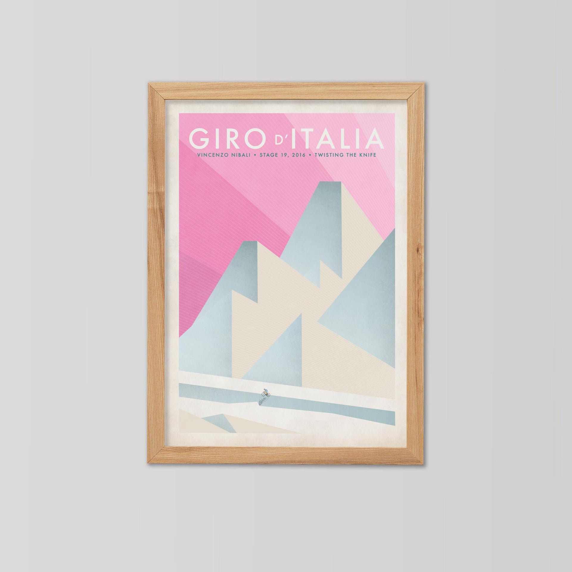 Grand Tours - Giro d'Italia | Cycling Art Print | Handmade Cyclist ...