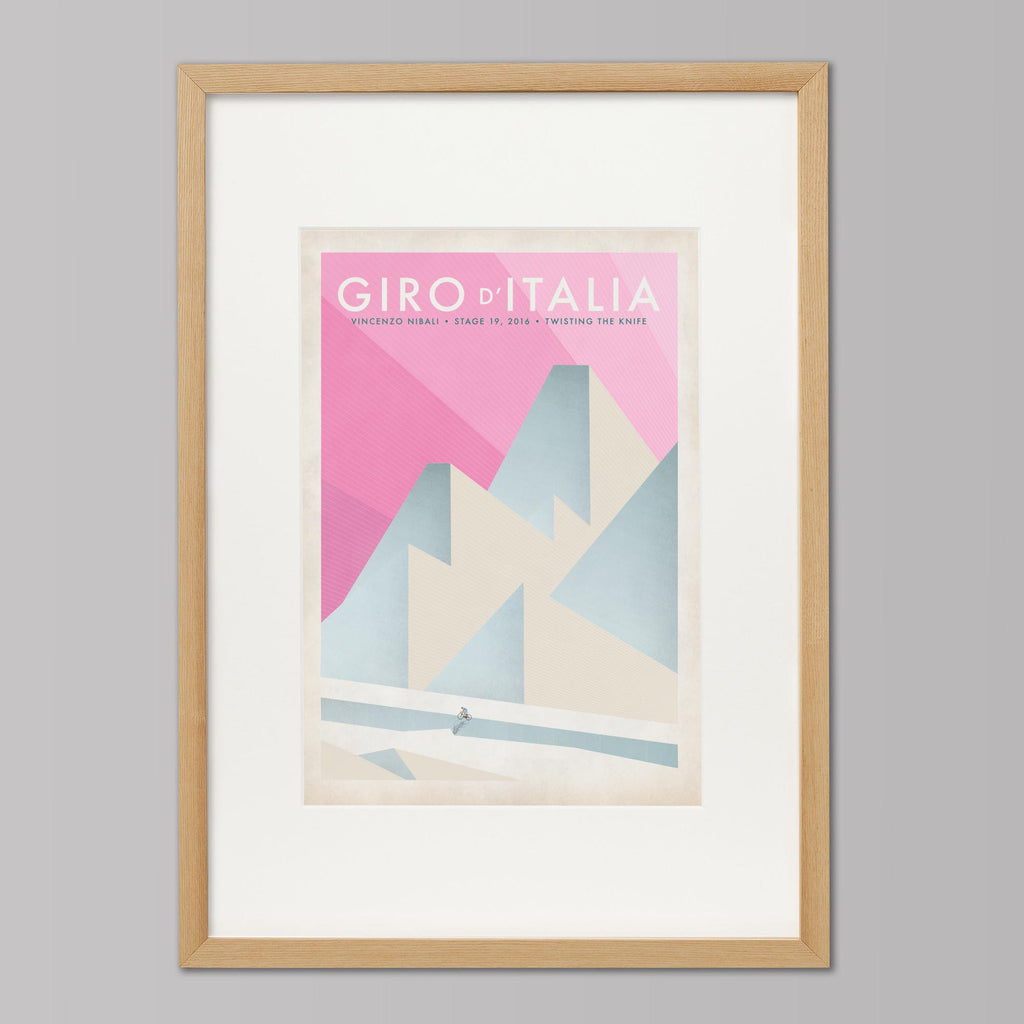 Grand Tours - Giro d'Italia | Cycling Art Print | Handmade Cyclist ...