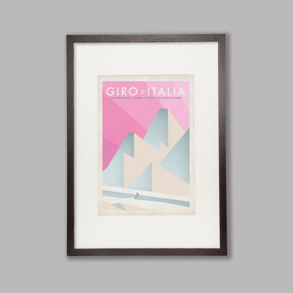 Grand Tours - Giro d'Italia | Cycling Art Print | Handmade Cyclist ...